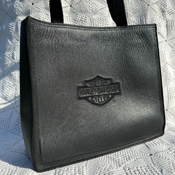 Harley-Davidson | Bags | Harley Davidson Vintage Square Black Leather ...